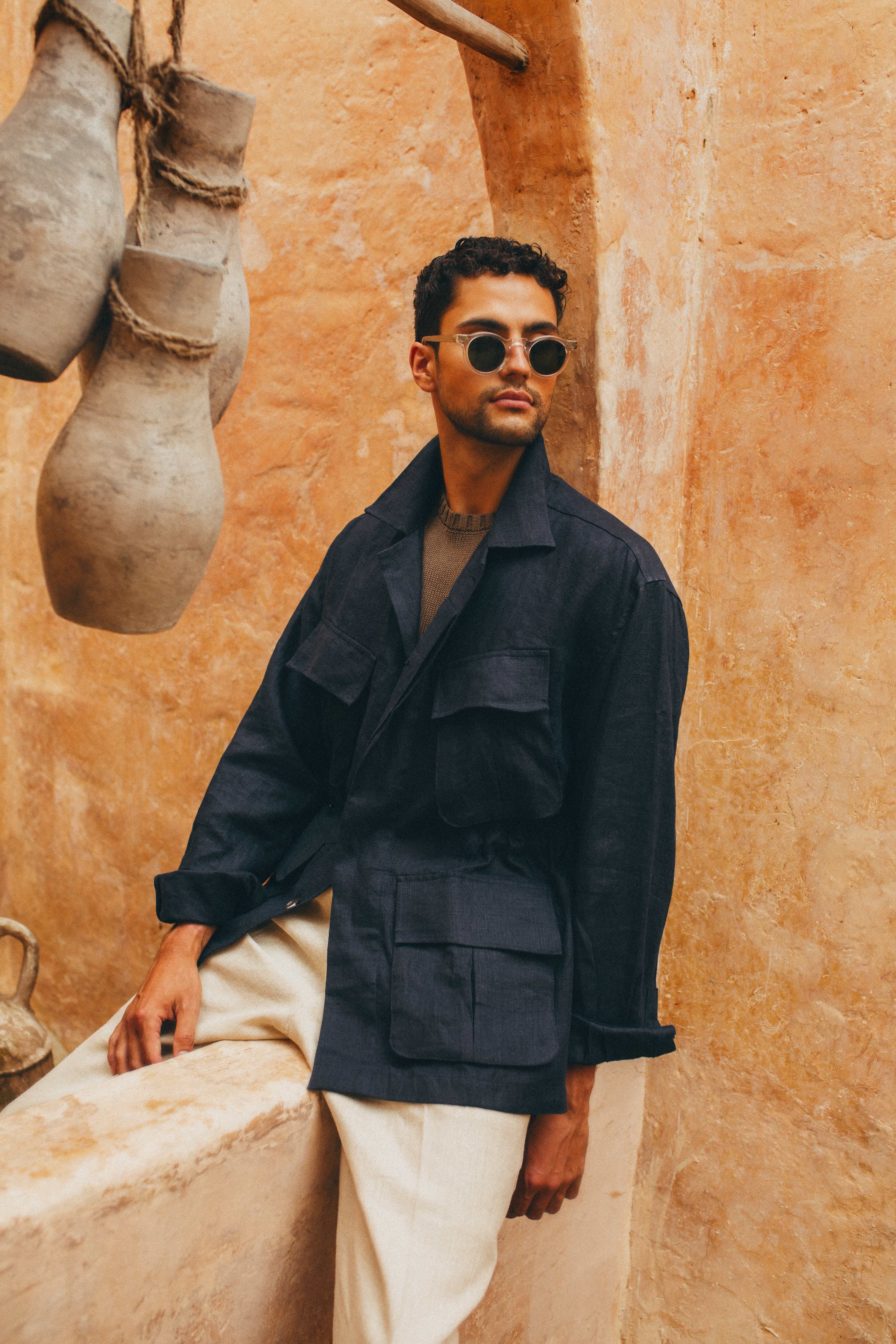 NOMADE Jungle Jacket - Navy – Benjamin Barker Studios